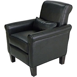 Hyde Transitional Arm Chair Black Renu Leather - Bed Bath & Beyond ...