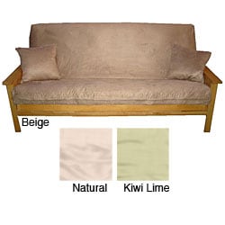 Queen-size Microfiber 3-piece Futon Cover Set - Bed Bath & Beyond - 4486273