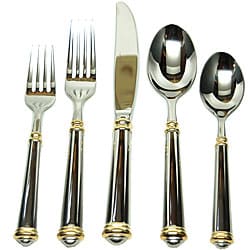 Cambridge 'Henna Hh' Two-tone 20-piece Flatware Set - Bed Bath & Beyond ...