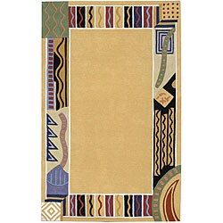 Hand-tufted Merriment Gold Wool Rug (2'3 x 7'6) - Bed Bath & Beyond ...