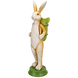 Decorative Resin Standing Rabbit with Cabbage Backpack - Bed Bath ...