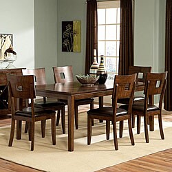 Watson 7-piece Distressed Amber Dining Table Set - Bed Bath & Beyond ...