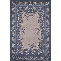 Filigree Blue Outdoor Rug (3'3 x 4'11) - Bed Bath & Beyond - 4760932