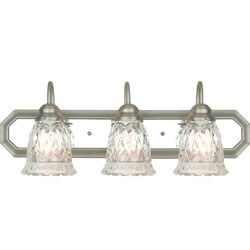 Polished Brass Mirrored Backplate 3-light Bath/ Wall Light Fixture ...