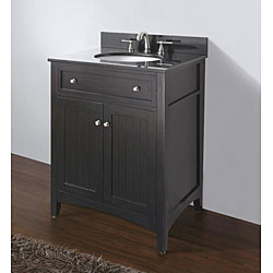 Summitt Dark Ebony 27-inch Transitional Vanity - Bed Bath & Beyond ...
