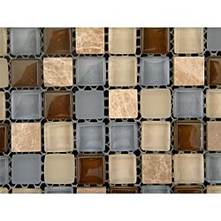 Oceano Mix 12-inch Wall Tile Sheet (Pack of 11) - Bed Bath & Beyond ...
