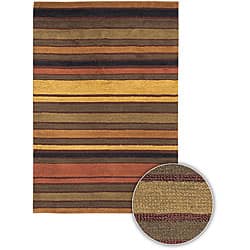 Flat-woven Alba Multi-color Stripe Rug (5' x 7'6) - multi - Bed Bath ...