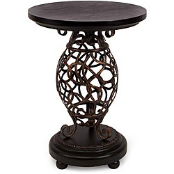 Wooden Argento Scroll Base End Table - Bed Bath & Beyond - 5179078