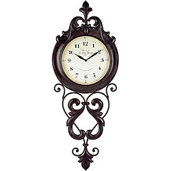 Handcrafted Provence Metal Scroll Wall Clock - Bed Bath & Beyond - 5179111