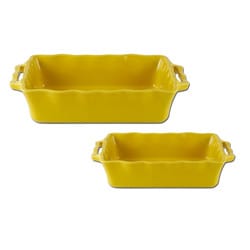 Appolia French 2-piece Ceramic Pineapple Yellow Rectangular Baker Set ...