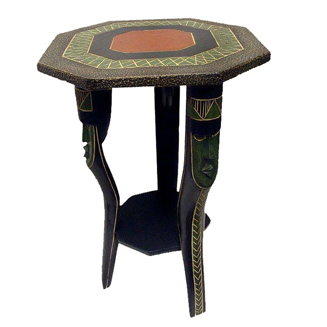 Handmade Wooden 'Akwaaba' Octagon Table (Ghana) - Bed Bath & Beyond ...