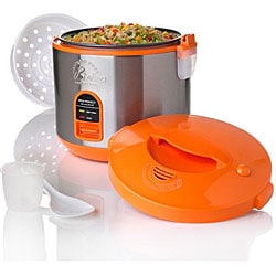 Wolfgang Puck Orange 10-cup Gourmet Rice Cooker with WP Recipes ...