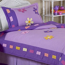 Sweet JoJo Designs Danielle's Daisies 4-piece Girl's Twin-size Bedding ...