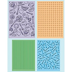 Provo Craft Cuttlebug Retro Kitchen Embossing Folders (Pack of 4) - Bed ...