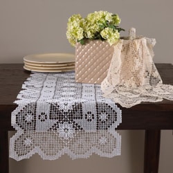 Tuscany White Lace 16x54-inch Table Runner - Bed Bath & Beyond - 5401459