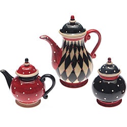 Certified International 12-oz Coffee Pot Sugar and Creamer Set - Bed ...