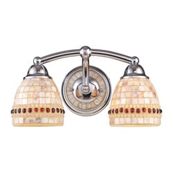 Polished Chrome and Capiz Shell 2-light Vanity - Bed Bath & Beyond ...