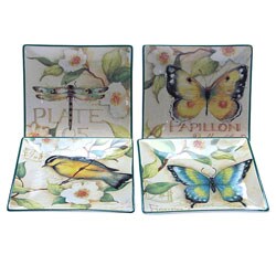 Certified International Morning Song Assorted 6-in Canape Plates (Set ...