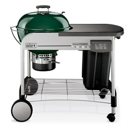 Weber 22.5-inch Performer Green Touch and Go Ignition Charcoal Grill ...