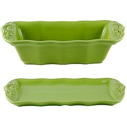 Appolia French Ceramic Lime Green 2-pc Dessert Bakeware Set - Bed Bath ...