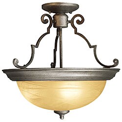 Woodbridge Lighting 2-light Greystone Semi-flush Mount - Bed Bath ...