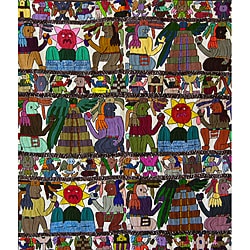 Hand-Embroidered Mayan Tapestry (Guatemala) - Bed Bath & Beyond - 6300745