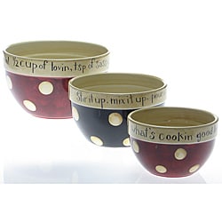Certified International Family Table 3-piece Mixing Bowl Set - Bed Bath ...