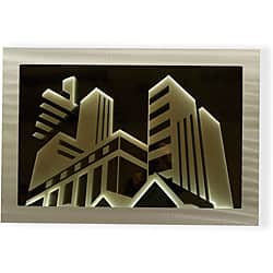 Jon Gilmore 'Endless City Infinity Wall Mirror' Wall Mirror Art - Bed ...