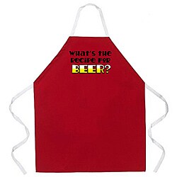 Attitude Aprons 'Recipe for Beer' Red Apron - Bed Bath & Beyond - 6581626