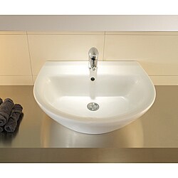 Bissonnet White Jazz Bathroom Ceramic Sink - Bed Bath & Beyond - 6691093