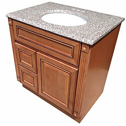 Marquis Cinnamon Bathroom Vanity 30x18 and Majestic Mauve Granite Top ...