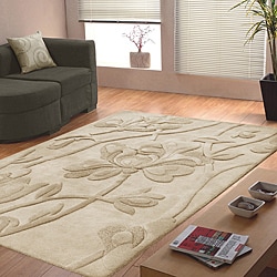 Jovi Home August Hand-tufted Off-white Wool Rug (8' x 11') - Bed Bath ...