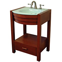 Cherry Wood Finished Lavatory Console - Bed Bath & Beyond - 6842499