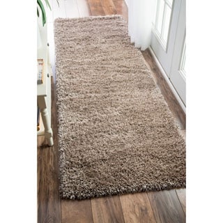 Shag Taupe Runner Rug (2'6 x 8') - Bed Bath & Beyond - 20340226