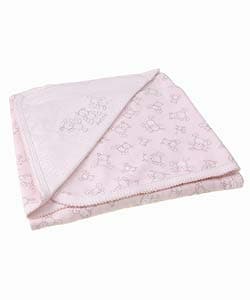 Absorba Pink Bear and Bunny Newborn Blanket - Bed Bath & Beyond - 461324