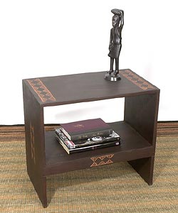 Handmade African End Table (Ghana) - Bed Bath & Beyond - 515329