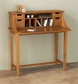 Secretary Console Desk (Golden Honey Finish) - Bed Bath & Beyond - 882625