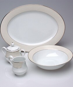 Nikko White Linen Formal China 5-pc. Completer Set - Bed Bath & Beyond ...