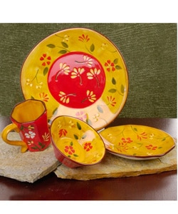 Le Fleur Rouge 16-piece Dinner Set - Bed Bath & Beyond - 1463965