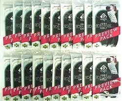 SP 2001 Authentic Golf Preview Cards (20-pack) - Bed Bath & Beyond - 81679