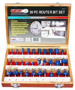 GRIP Complete 30-piece Router Bit Set - Bed Bath & Beyond - 687727