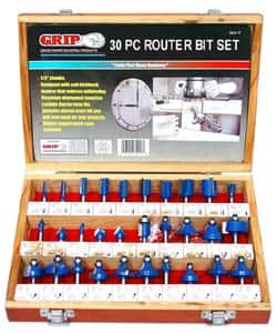 GRIP Complete 30-piece Router Bit Set - Bed Bath & Beyond - 687727
