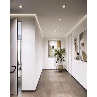 Fusion 6 Inch Round 5CCT Slim LED Recessed Gimbal Panel - 6 Inch - Bed ...