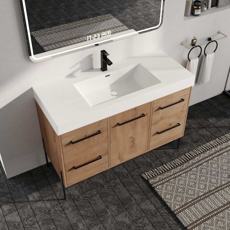 Malwee 36"/48"/60" Bathroom Vanity with Sink, FreeStanding Vanity with ...