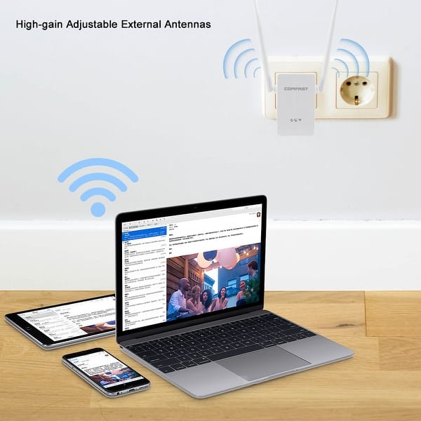 1200Mbps WiFi Range Extender Repeater Wireless Amplifier Router Signal ...