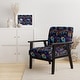 Designart "Blue And Pruple Vibrant Peacock Feather" Upholstered Animal ...