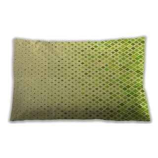 Ahgly Company Patterned Indoor-Outdoor Tea Green Lumbar Throw Pillow ...