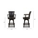 Williams Swivel Upholstered Oak Wood Counter and Bar Stool - Bed Bath ...
