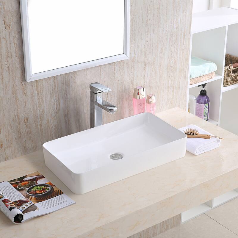 Karran Valera 18" Vitreous China Vessel Bathroom Sink in White ...