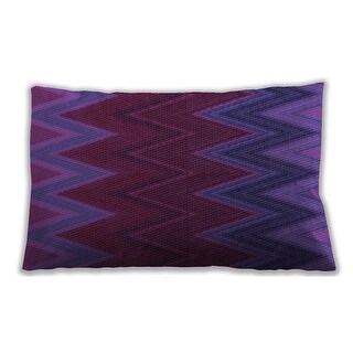 Ahgly Company Patterned Indoor-Outdoor Clematis Violet Purple Lumbar ...
